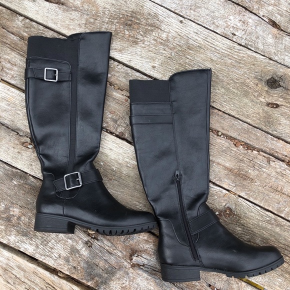 Universal Thread | Shoes | Universal Thread Black Kota Tall Boots ...